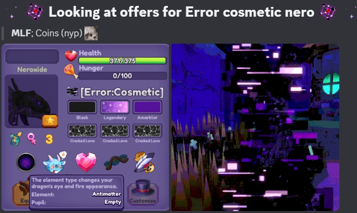 Looking at offers for error cosmetic nero || buying devilcore themed ...