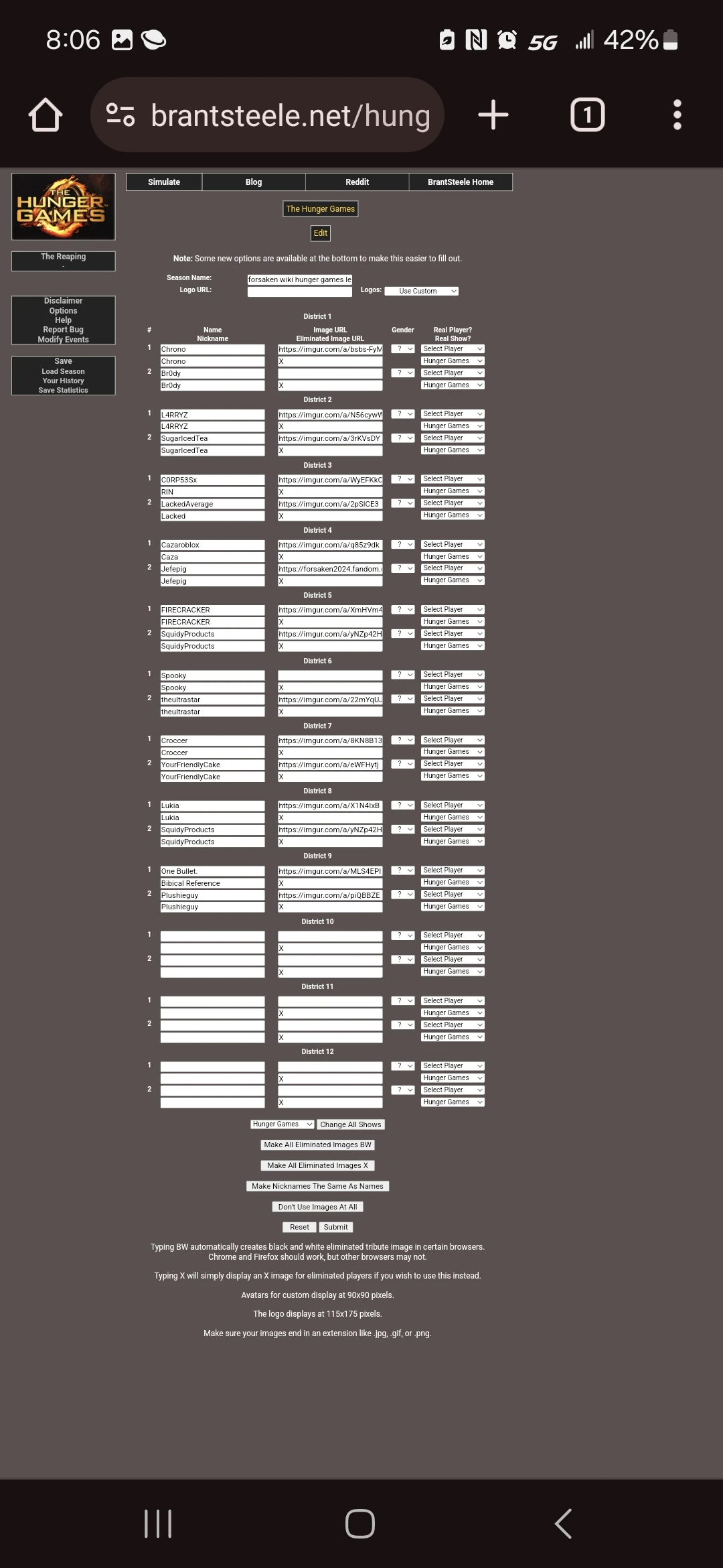 we still have district 10, 11, and 12 open if anybodys interested (i am srry for posting this sm ...