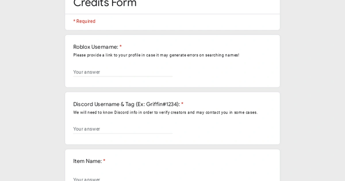 [GD] Credits Form | Fandom