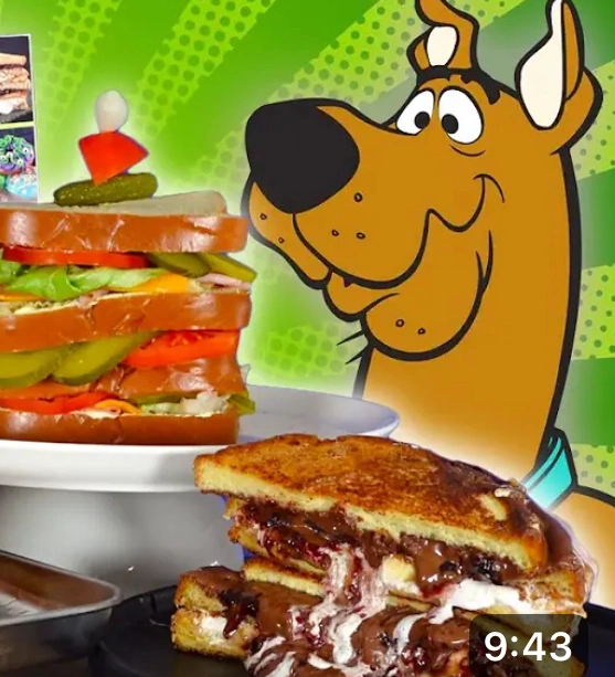 Scooby-doo and his snacks in green background | Fandom
