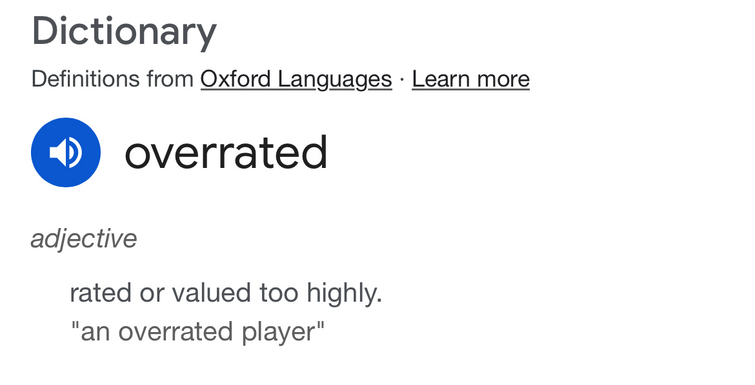 Stop using the term overrated Fandom