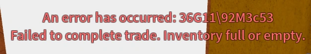 TRADE ERROR | Fandom