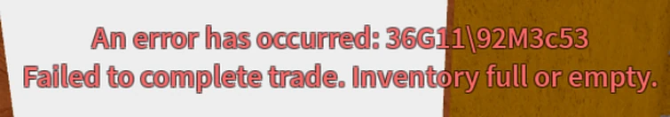 TRADE ERROR | Fandom