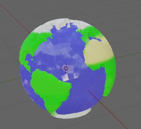 this is very unrelated but here's a model of earth i made in blender ...