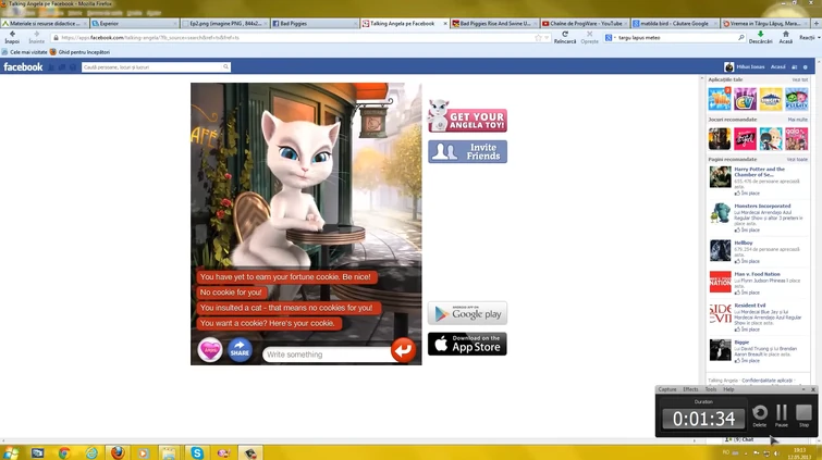 something new i found out about the Facebook Talking Angela Adobe Flash ...
