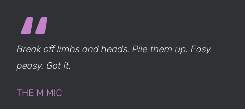 Did the mimic actually say this? | Fandom