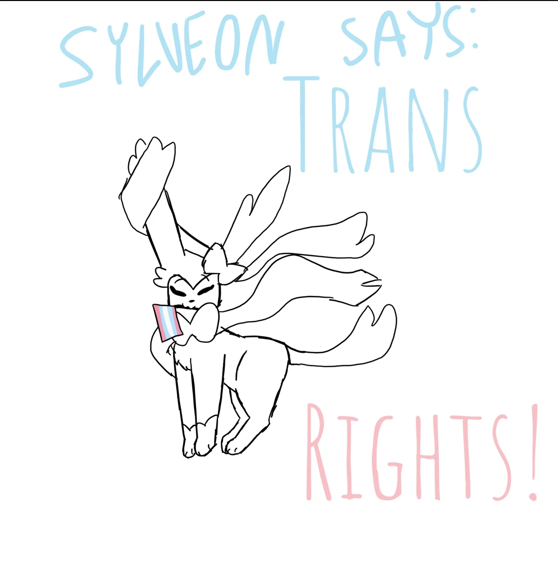 Trans rights Sylveon my friend just drew | Fandom