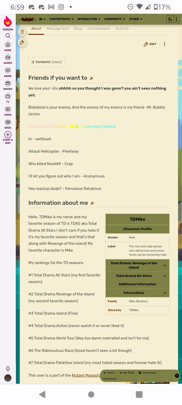 Have some changes to my page | Fandom