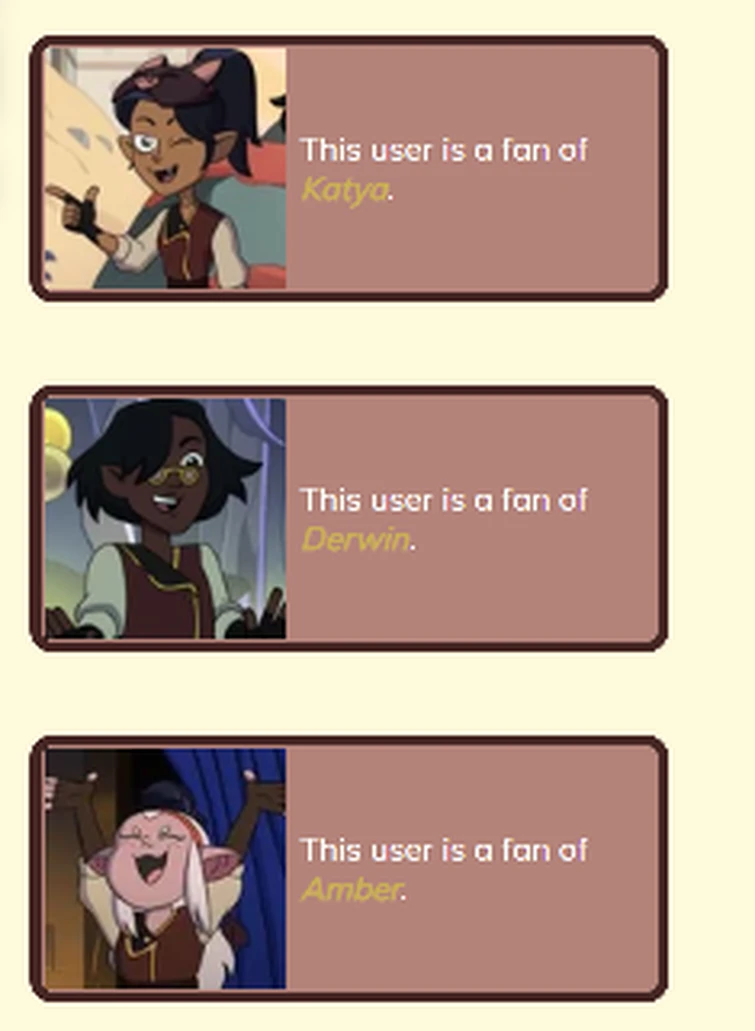 I made Katya, Derwin, and Amber fan Userboxes | Fandom
