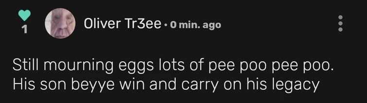 Still mourning eggs lots of pee poo pee poo. His son beyye win and carry on his legacy | Fandom