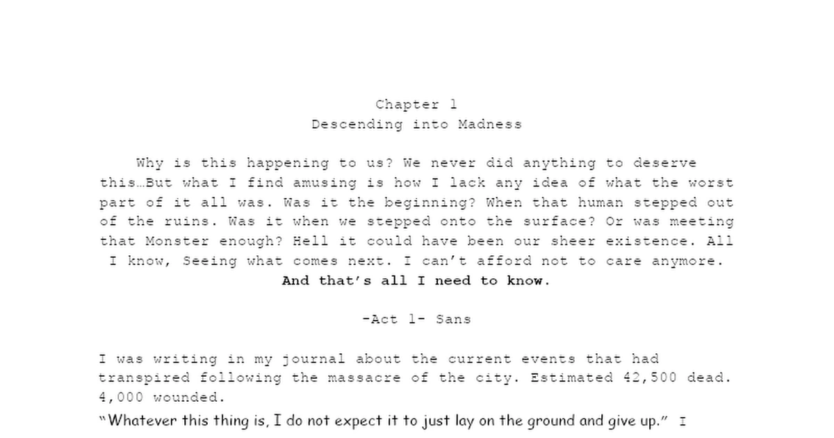 A new Story i'm writing (It's still in it's first phase of development ...