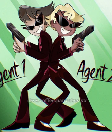 Agent One & Agent Two VS Percival King & Ramsey Murdoch (Helluva Boss ...