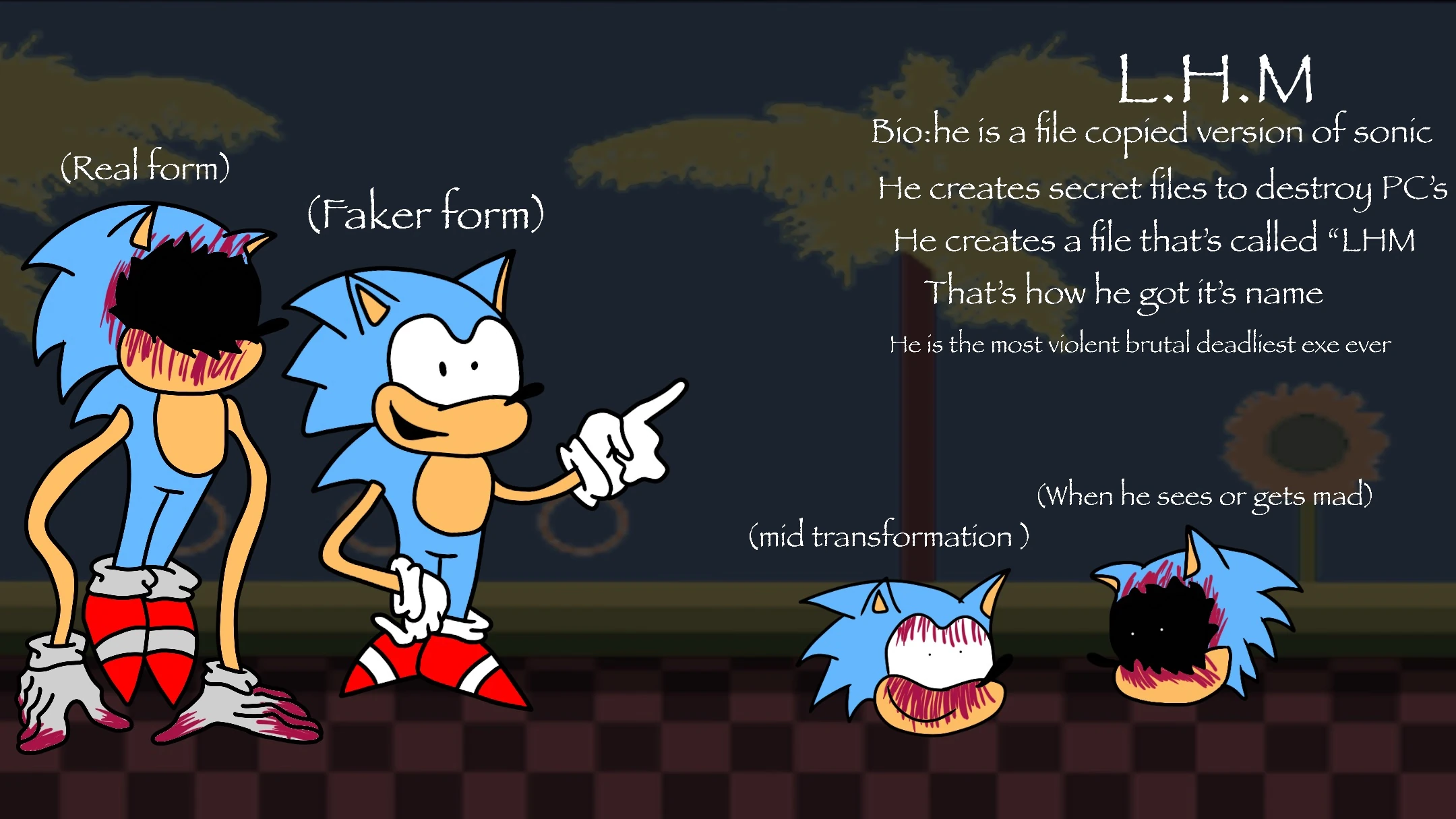 A EXE I MADE: “LHM” he’s the deadliest exe ever he can defeat sonic.exe ...