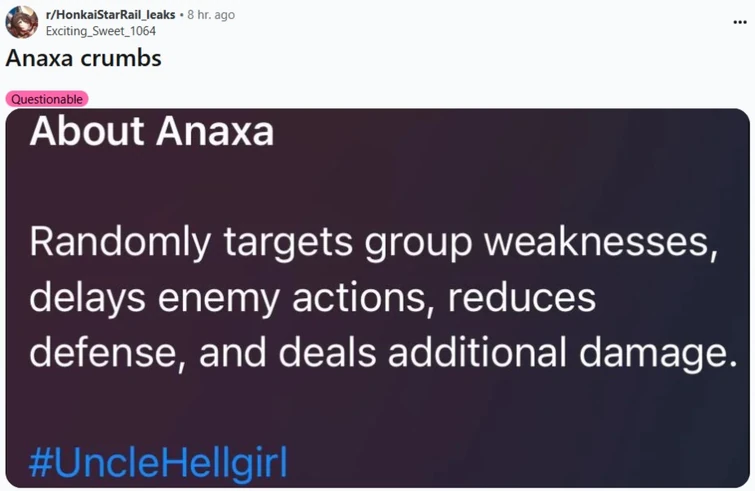 Reading HSR character leaks are so fun. | Fandom