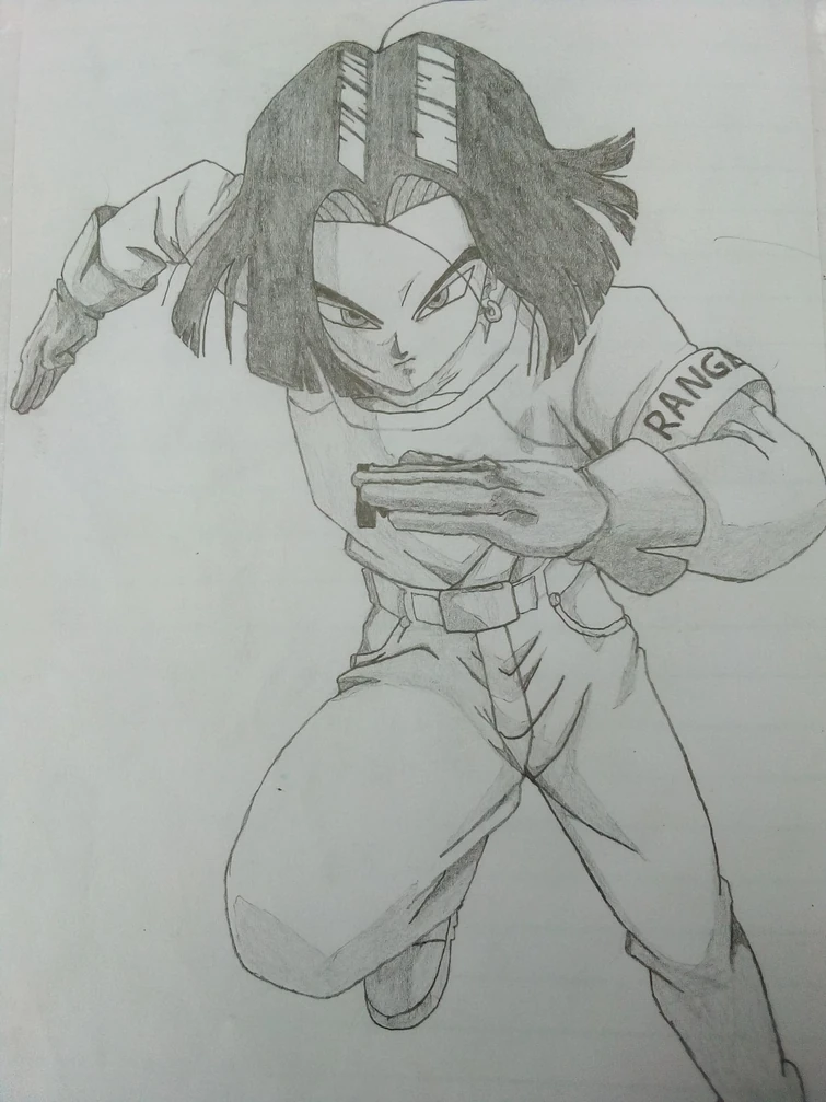 Here's my graphite sketch of Android 17, what do you guys think? | Fandom