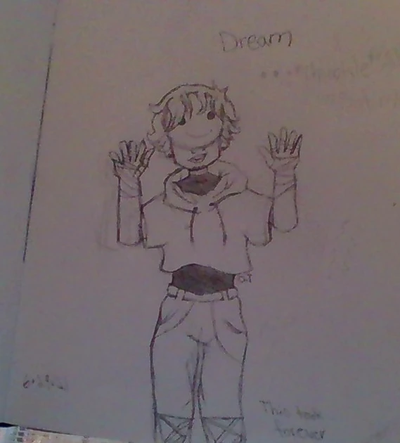 A non-digital bad lighting drawing of dream :-D | Fandom