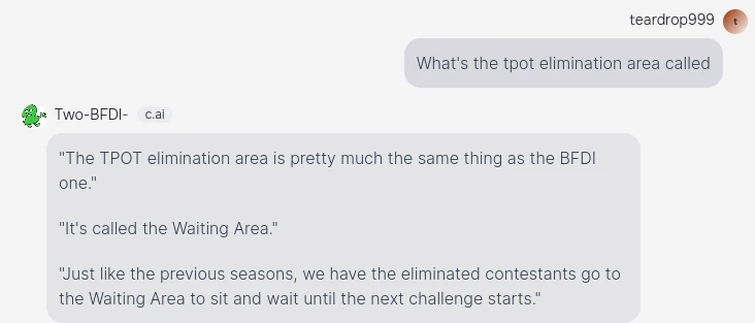 What's the tpot elimination area called | Fandom