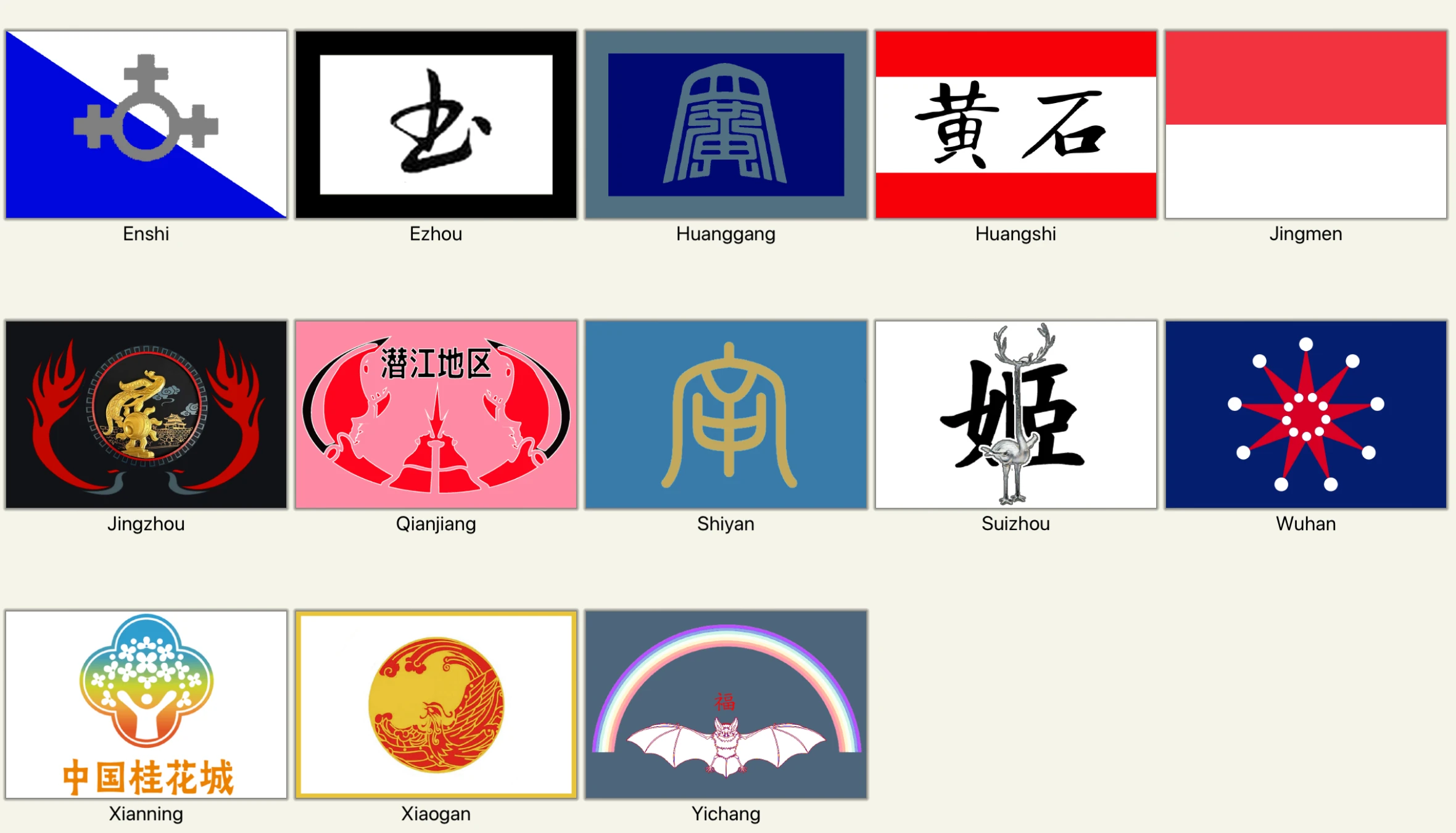 Flag proposals for prefectures of Hubei | Fandom