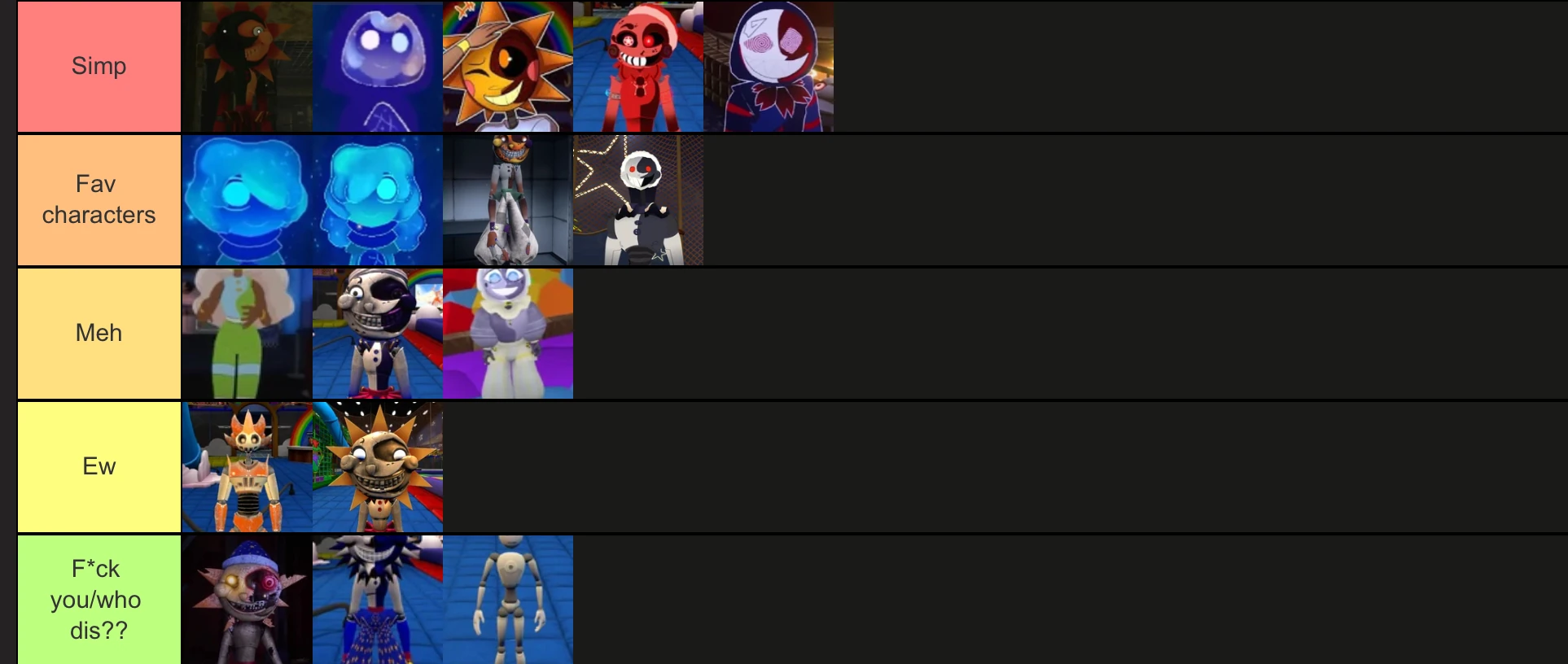 Tsams tear list (made by meh) | Fandom