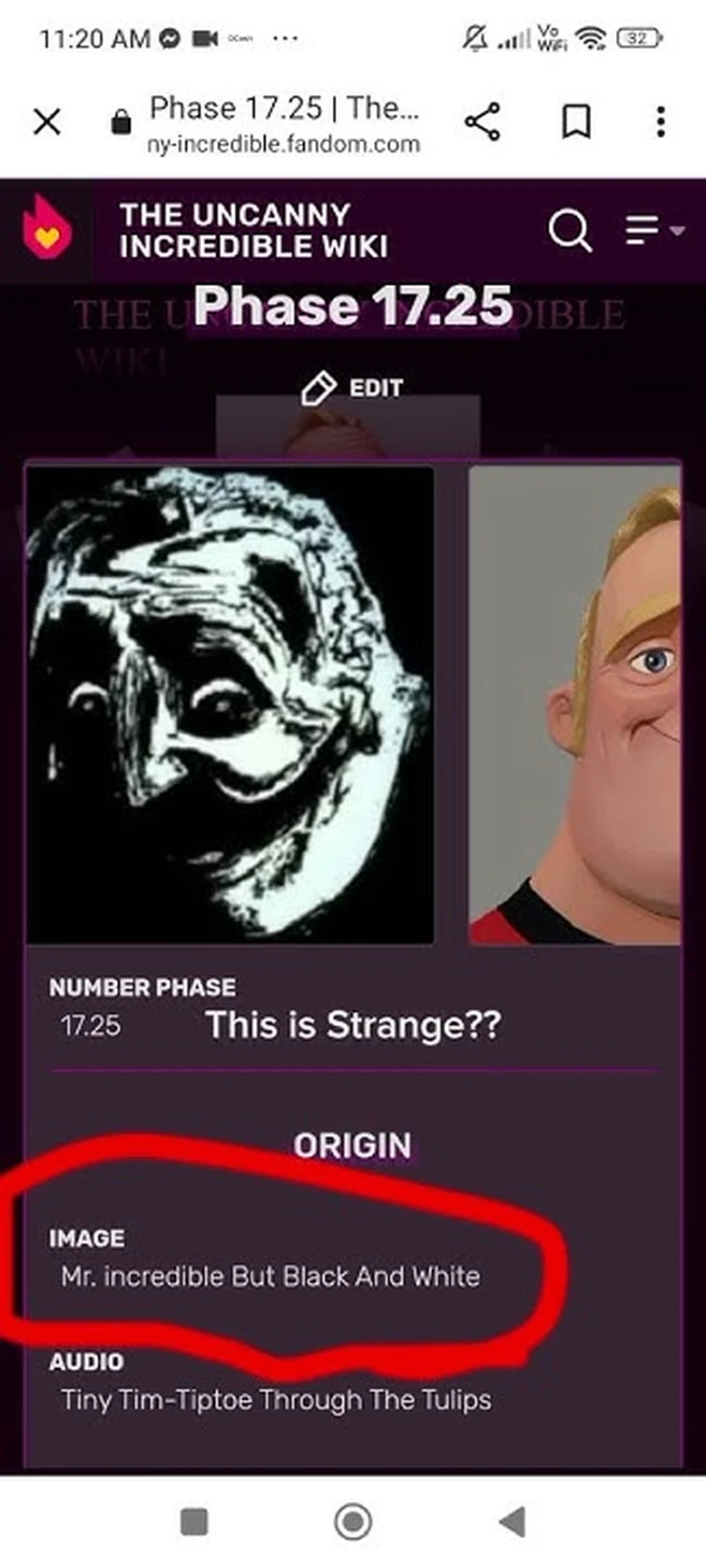 This dude thinks that the origin of phase 11/13 is not Mr. Incredible ...