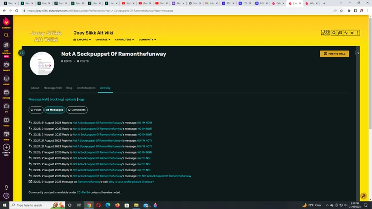 I Found The Sockpuppet That Spams On My Message Wall, Can Admins Blocks This User? | Fandom