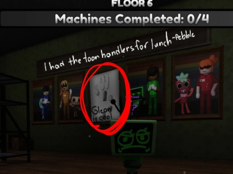 No way I found glean in the toon handler pictures on floor 6 in the ...