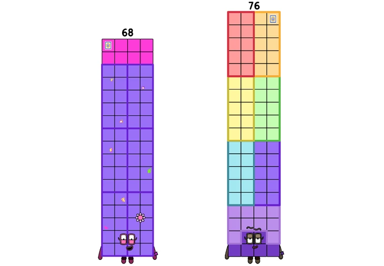 Sixty-Eight and Seventy-Six, the long rectangle sisters! | Fandom