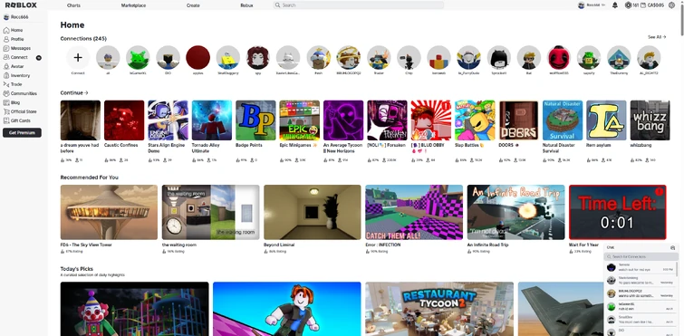 Is my Roblox bugged or are none of my "connections" actually active ...
