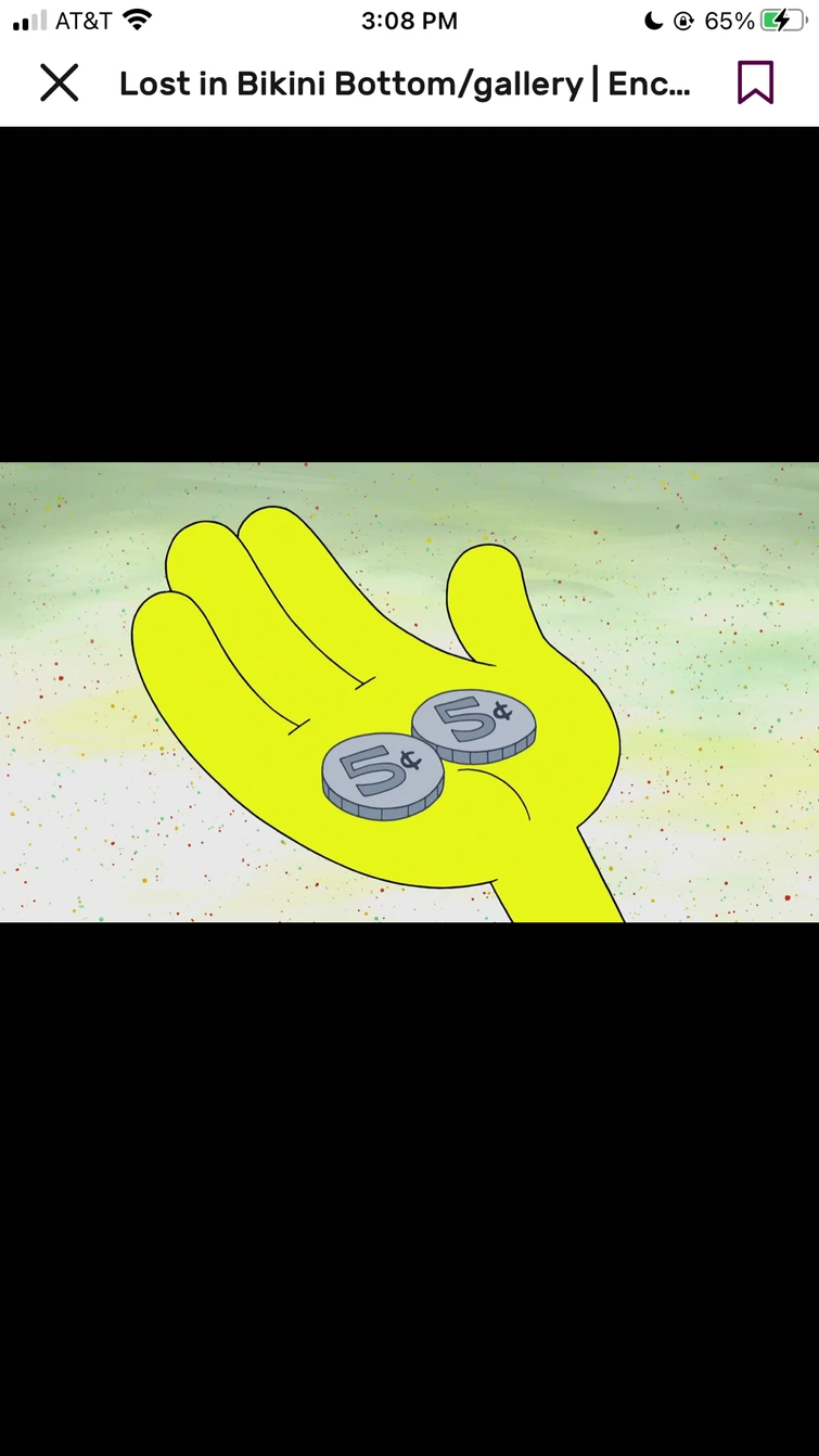 SpongeBob should know that two nickels is 10 cents. | Fandom