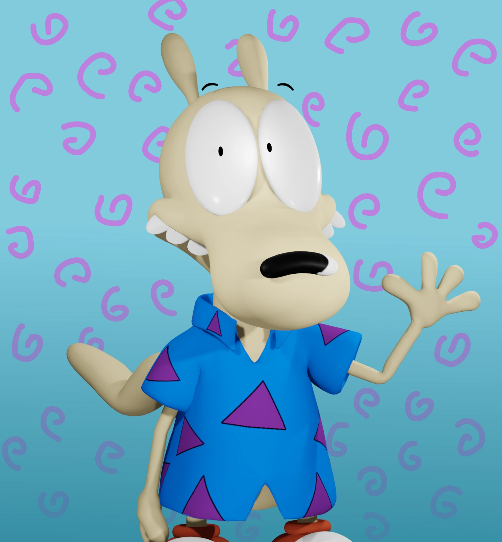 This is what Rocko looks like in Nickelodeon All-Star Brawl. | Fandom