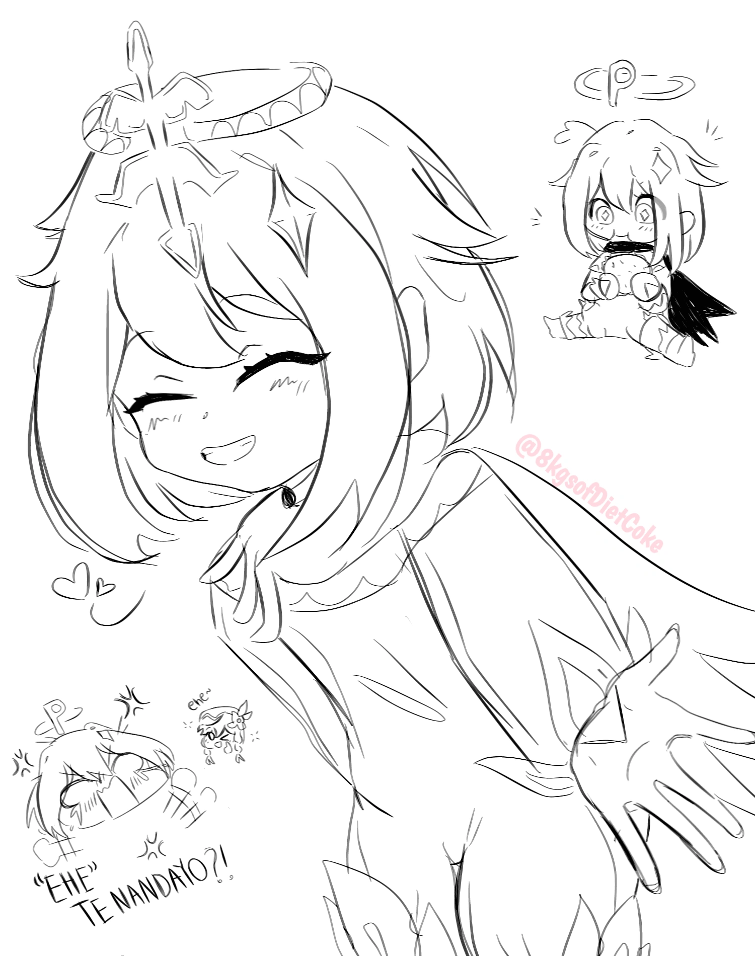 paimon appreciation sketches/fanart | Fandom