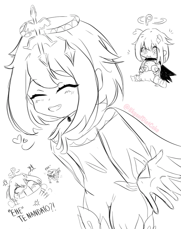 paimon appreciation sketches/fanart | Fandom