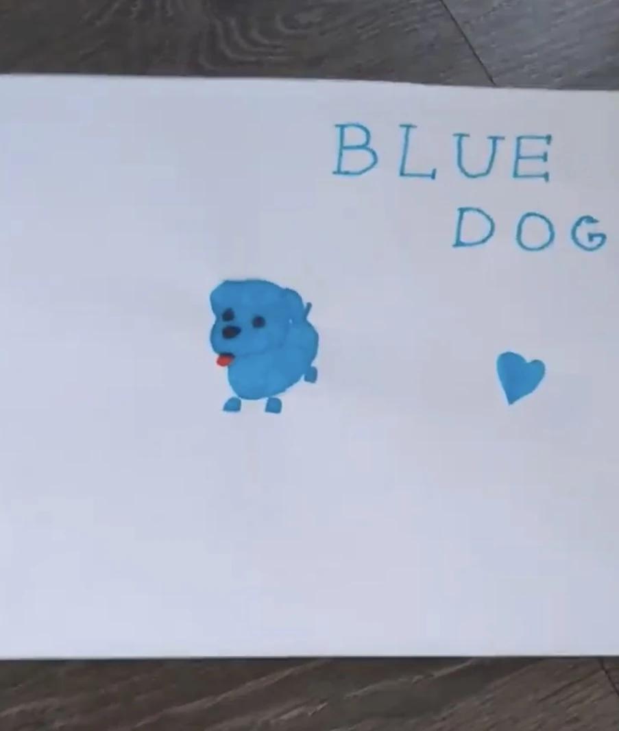 Woohoo blue dog appreciation doodles! (my 1st one from 2020 vs the one ...