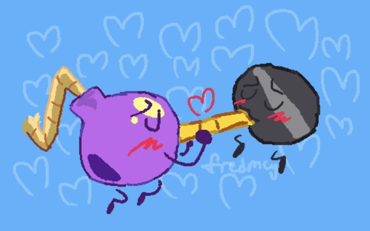 Bomby x Nickel 🥵🥵🥵🥰🥰🥰 hot make out with straws | Fandom