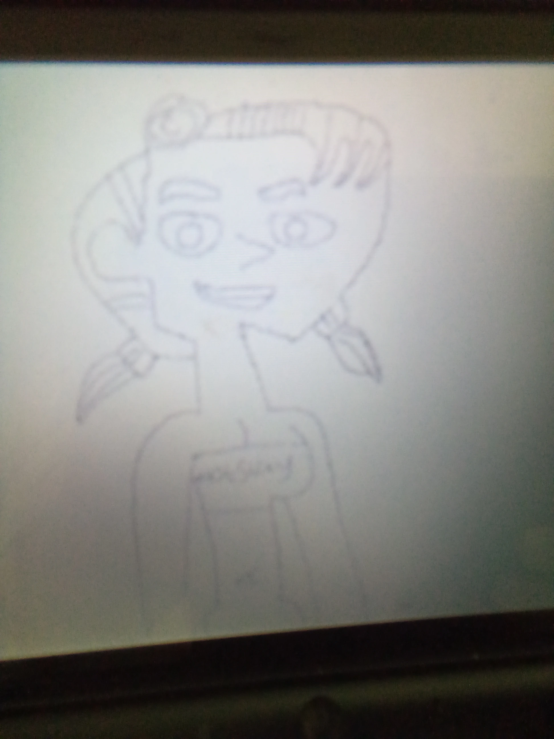 My drawin' of my OC, Kelly (apologies if it's a bit too blurry.)! | Fandom