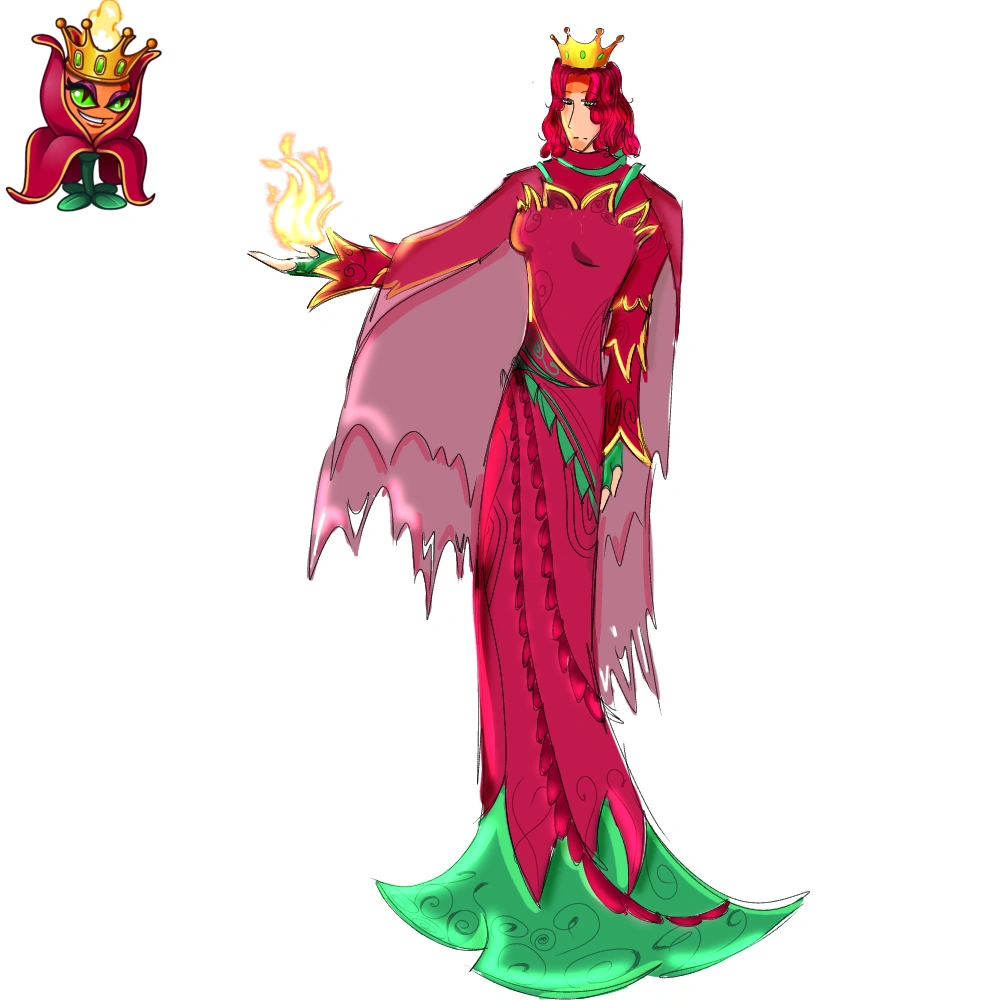 Flame flower queen hum fanart (lazy) | Fandom