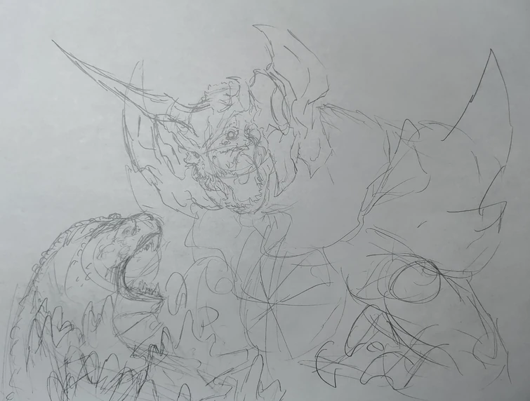 Godzilla v. Destoroyah Drawing/Sketch | Fandom