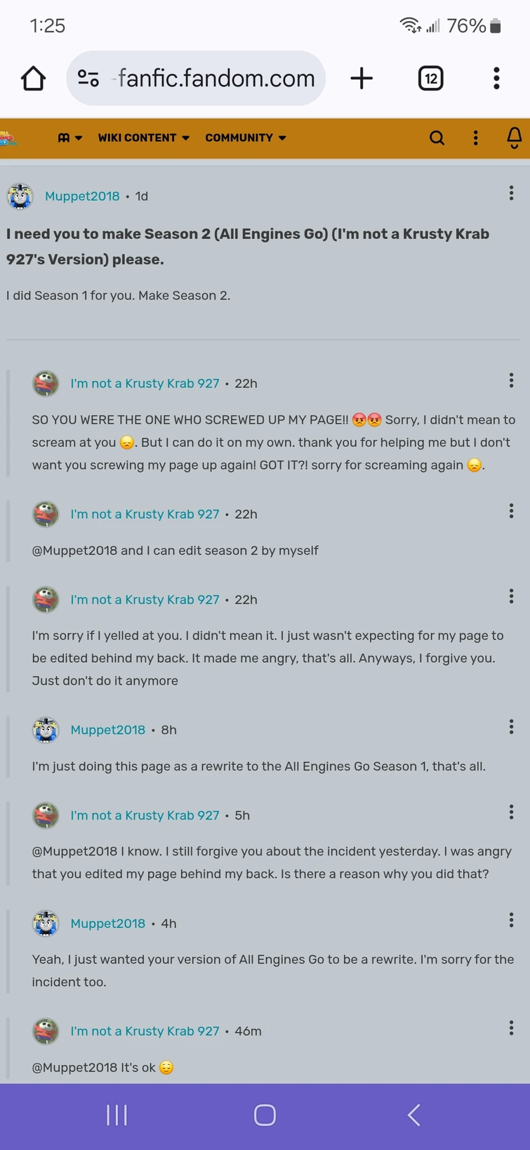 Guys I need help getting through with @Muppet2018 on the Thomas And Friends All Engines Go ...