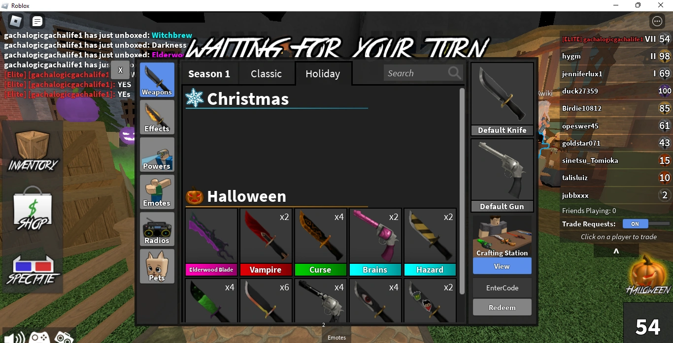 Trading the ElderBlade godly | Fandom