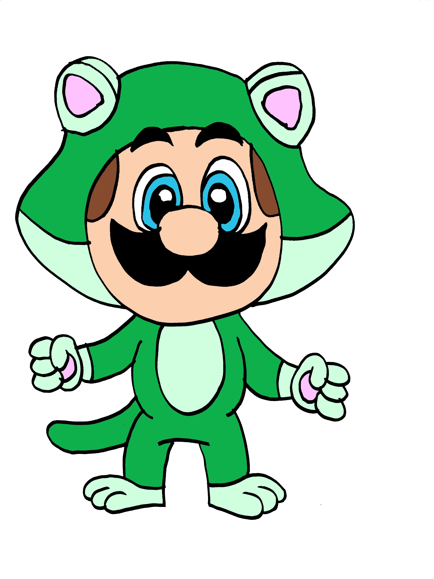 My drawing of Cat Luigi | Fandom