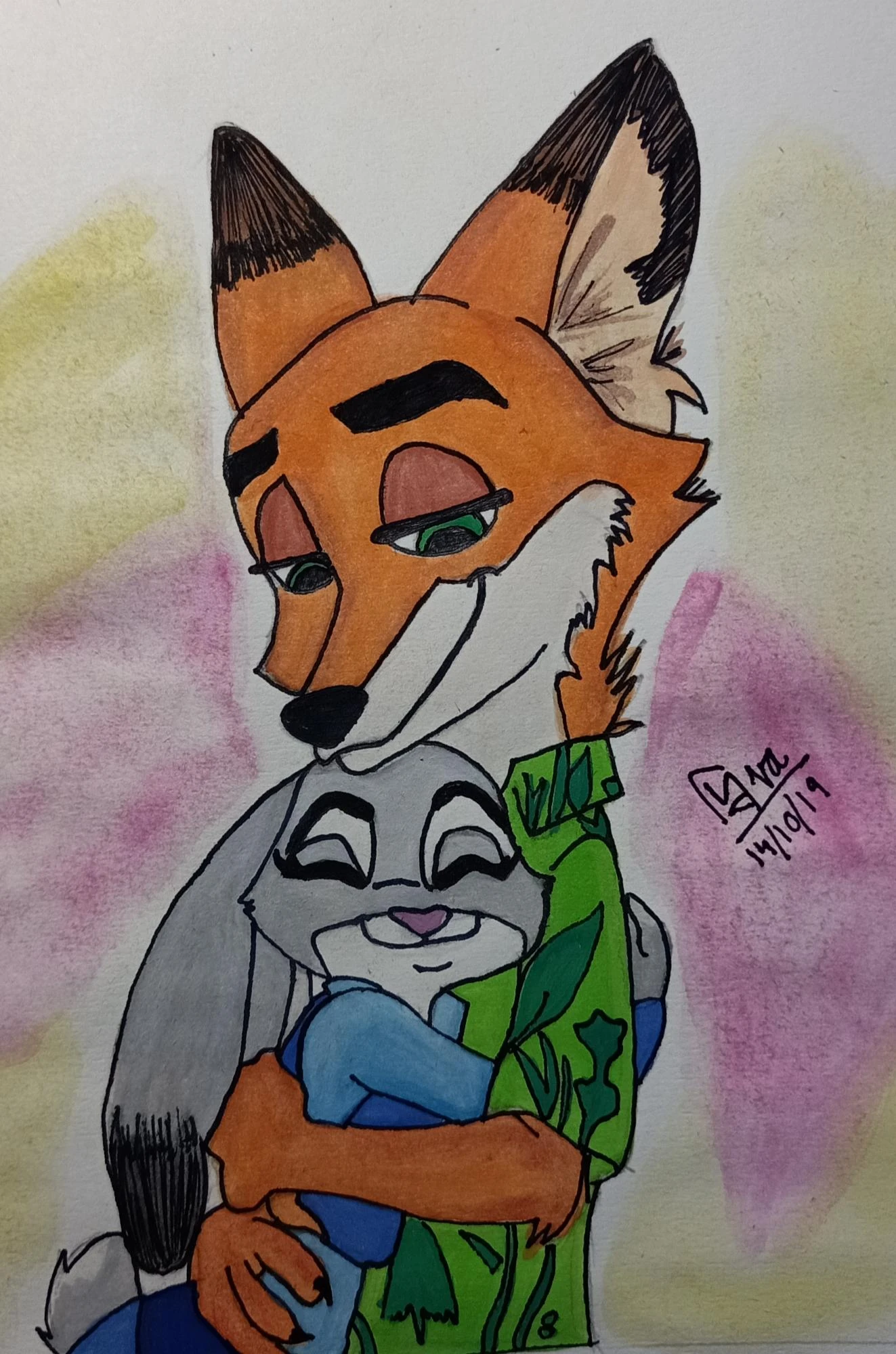 Complete !! Nick wilde and Judy Hoops ( done in 1 hr ) ?? ️? Water ...