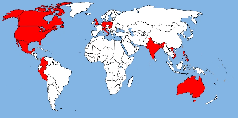 A map of RoN wiki members (Incomplete) | Fandom
