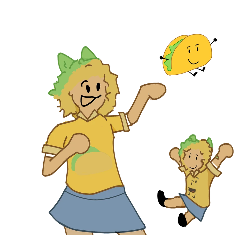Drew a BFDI 15 Taco humanisation/gijinka for Briccy!!! | Fandom
