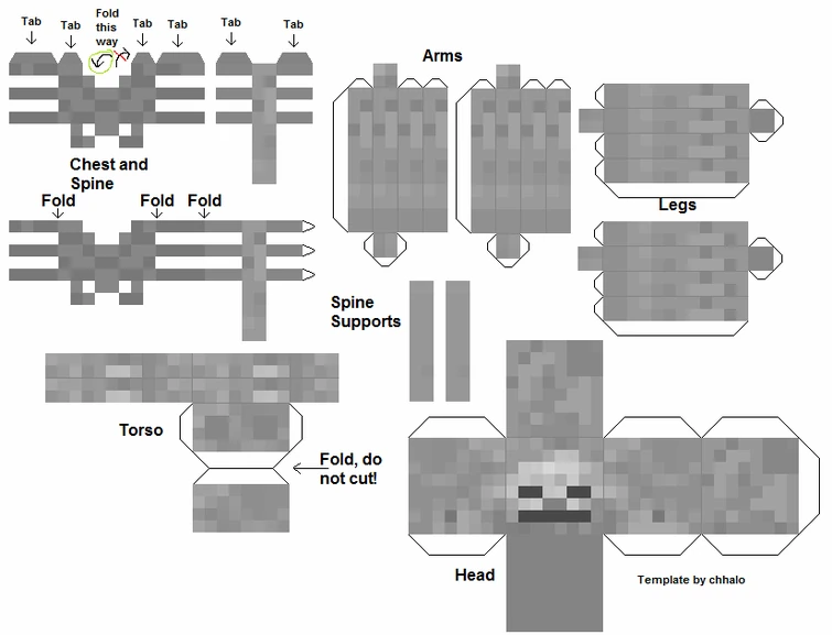 Normal Skeleton papercraft almost done! | Fandom