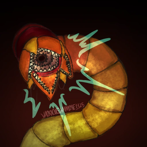 Rendered sketch of the cave worm thing | Fandom