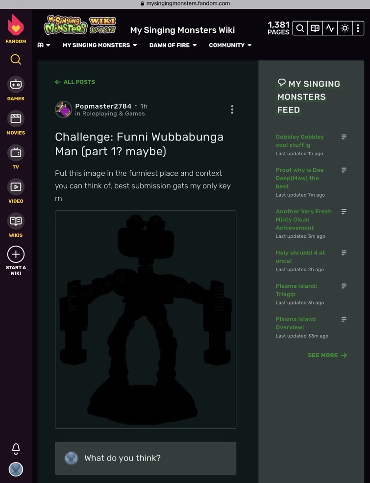Challenge: Funni Wubbabunga Man (part 1? maybe) | Fandom