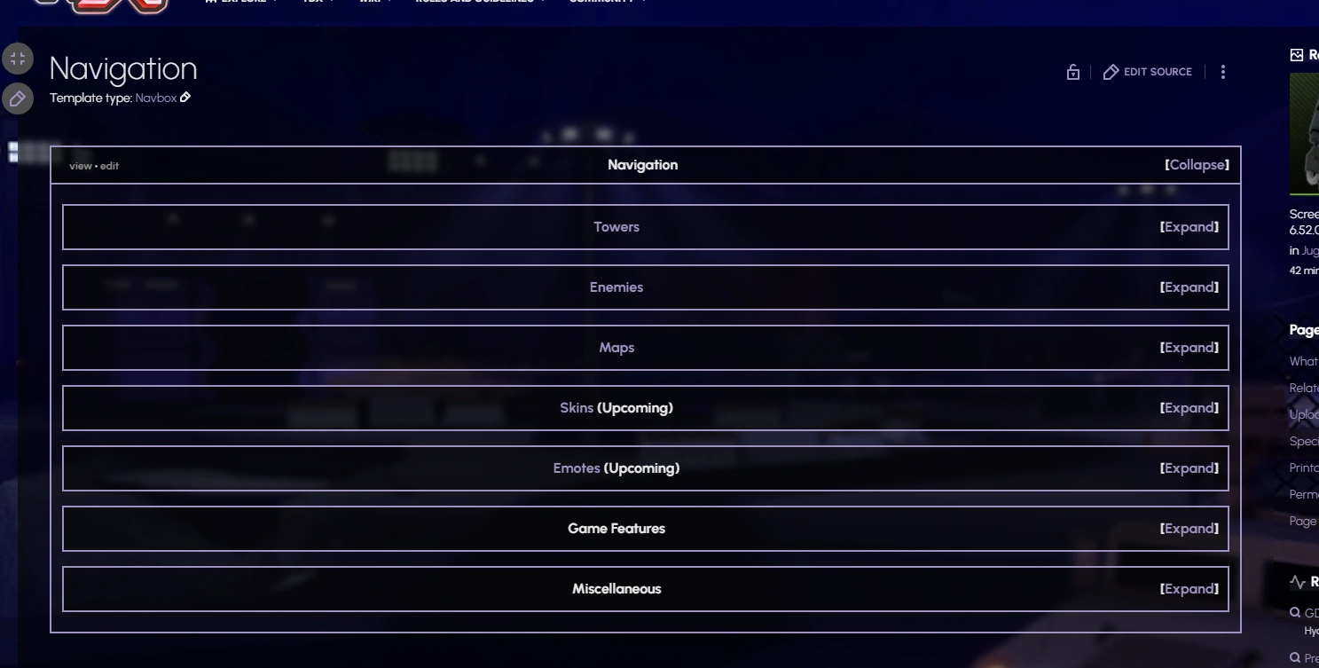 ok i just revamped the Navigation template navbox with wiki staff ...