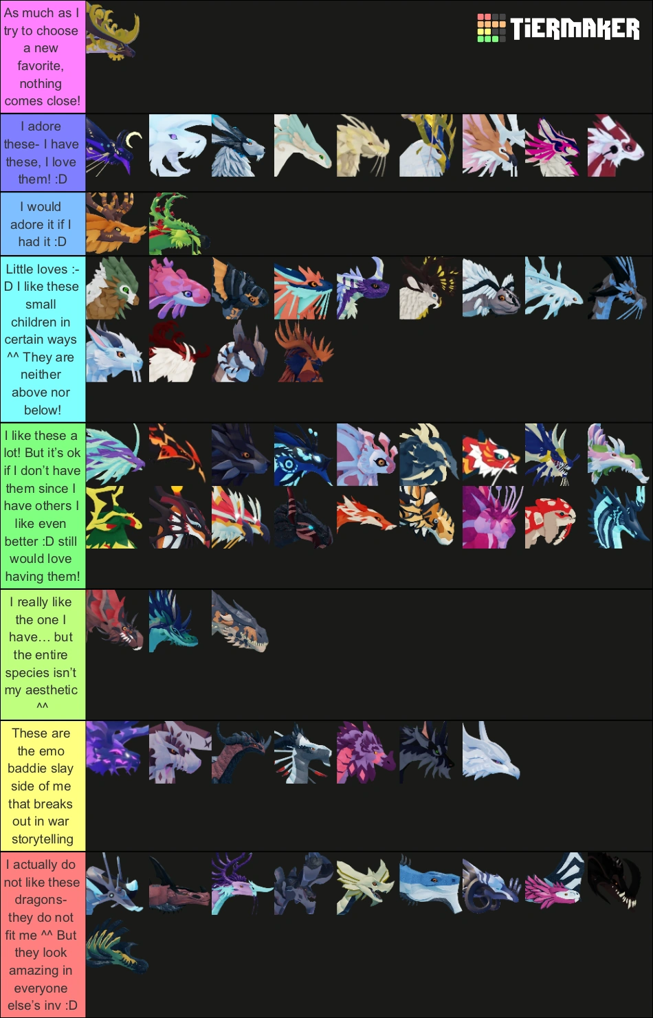 A list of my FAV dragons :D (So which dragons are more favorite than ...
