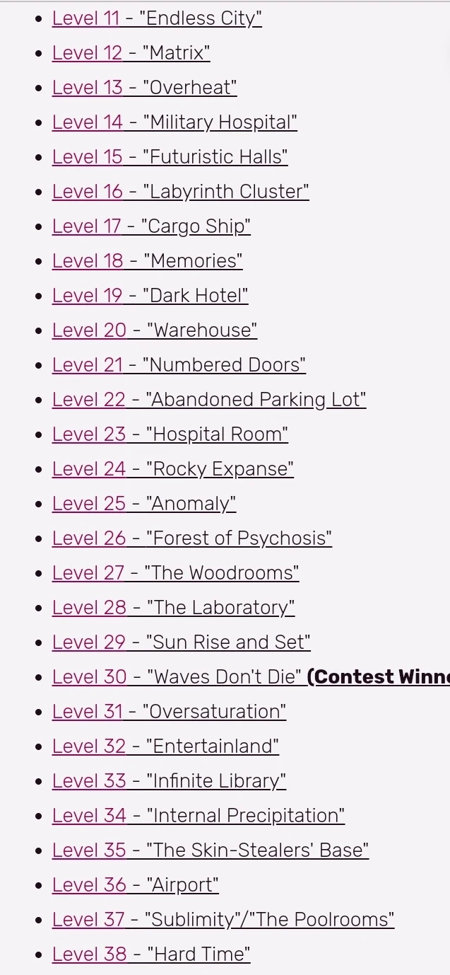Is the level list supposed to look like this? | Fandom