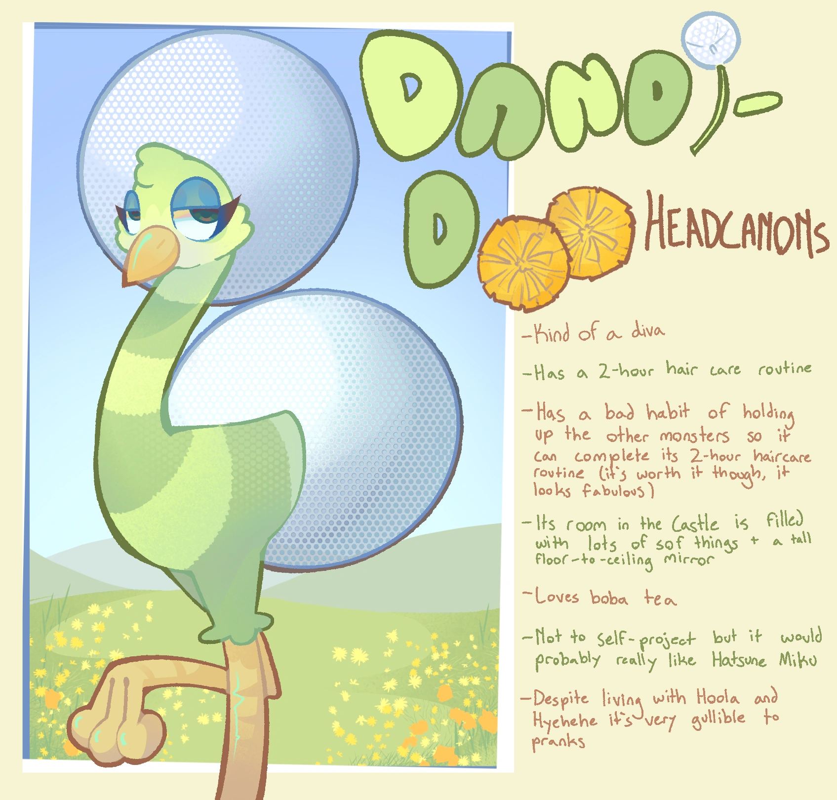 Dandidoo headcanons + drawing!!! | Fandom